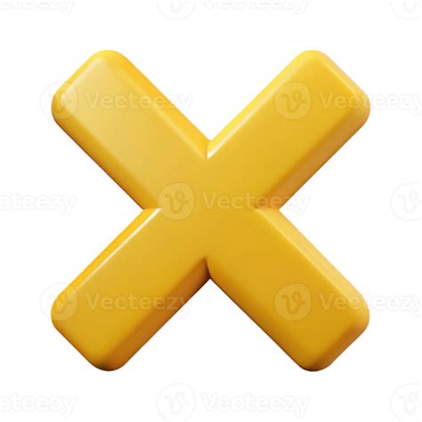 Quintessential Tropical Crisp Edges Symmetrical X With Flat Yellow Color Clean Lines Scalable