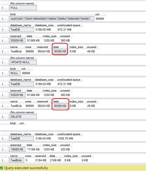 hk sql server doctor reclaim data space in varbinary max column