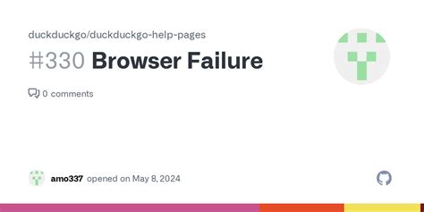 Browser Failure Issue Duckduckgo Duckduckgo Help Pages GitHub