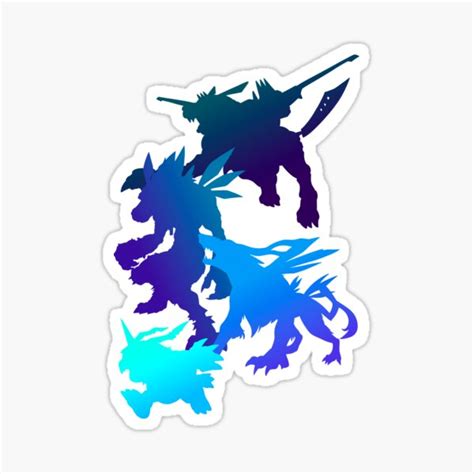Gabumon Digimon Evolution Silhouette Sticker For Sale By