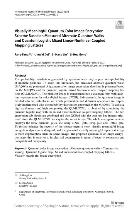 visually meaningful quantum color image encryption scheme based on