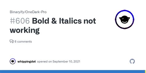 bold and italics not working · issue 606 · binaryify onedark pro · github