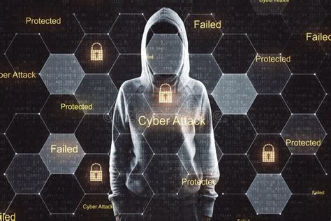 Cyber Security Concept With No Face Hacker Stock Image Image Of Hack