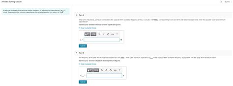 Solved A Radio Tuning Circuit © 8 Of 11 A Radio Can Be Tuned