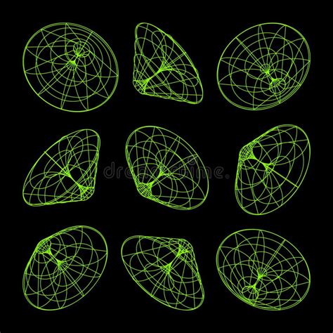 Wireframe Lined Shapes Perspective Mesh 3d Grid Low Poly Geometric