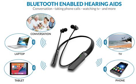 Rechargeable Hearing Amplifier With Bluetooth Wireless
