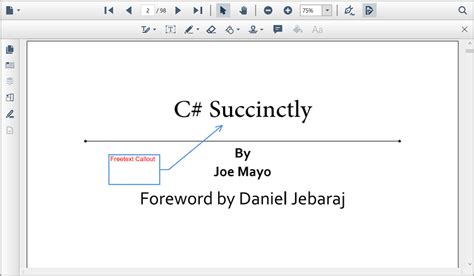 Text Callout Annotation In WPF Pdf Viewer Control Syncfusion
