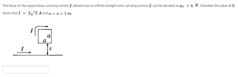 solved the force on the square loop carrying current i