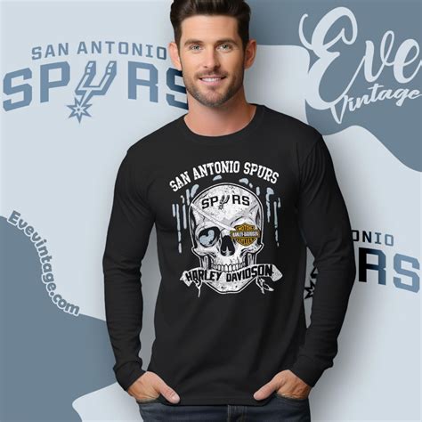 San Antonio Spurs Harley Davidson Skull Shirt Eve Vintage