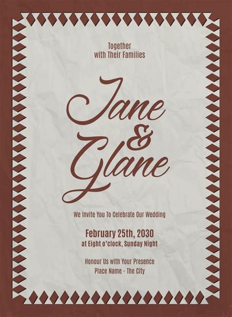 Artistic Frame With Texturize Background Wedding Card 9711946 Vector Art At Vecteezy