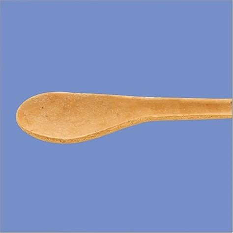 4 Inch Brown Plain Edible Spoon For Scooping Pushing Pulling And