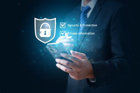 User With Privacy Security And Encryption Cybersecurity Concept Stock Image Image Of
