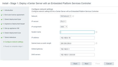 Step By Step Guide To Install And Configure VCSA With Embedded Platform Service Controller