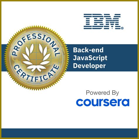 Ibm Back End Javascript Developer Professional Certificate Credly