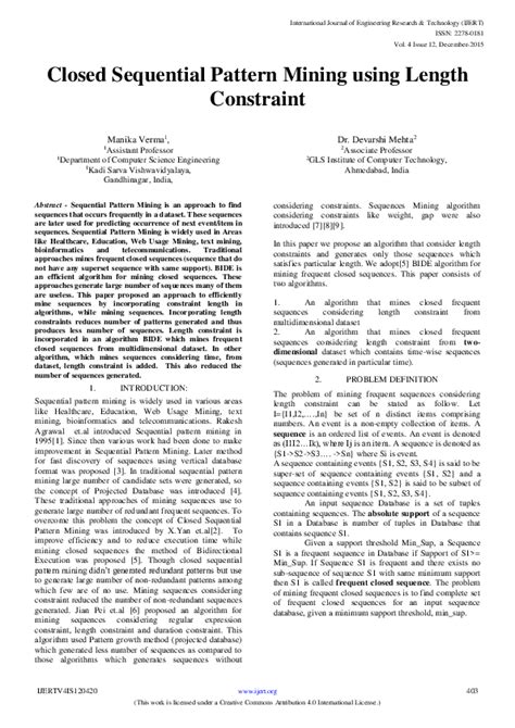 Pdf Ossm Ordered Sequence Set Mining For Maximal Length Frequent