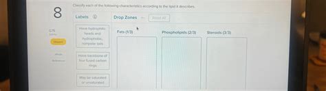 Solved Classify Each Of The Following Characteristics Chegg