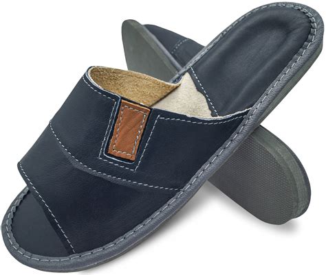 Kapcie M Skie Pantofle Sk Rzane Otwarte Rozmiar Allegro Pl