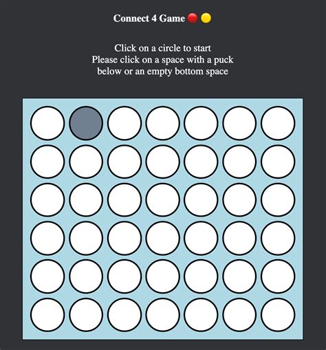 Github Geedtdconnectfour Connect Four Game