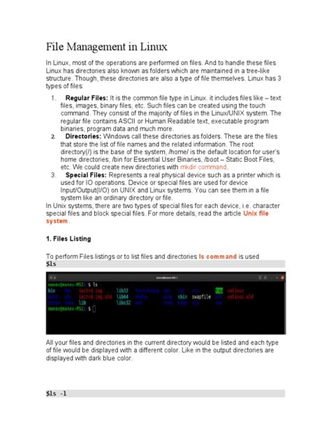 file management in linux pdf computer file file system