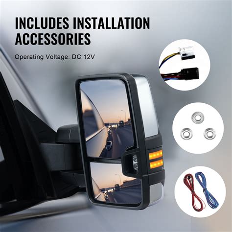 Vevor Towing Mirrors Left And Right Pair Set For Chevrolet Silverado