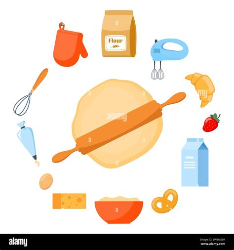Pastry Making Equipment And Ingredients Baking Tools Set Delicious