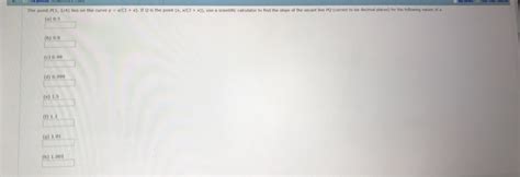 Solved The Point P Lies On The Curve Y X X Chegg Com