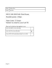 Final Exam Concepts And Rules For EECS Course Hero