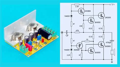 12 Volt 2n3055 Transistor Amplifier Circuit Diagram