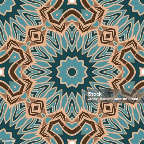 벡터 일러스트입니다 현대 꽃 형상 패턴입니다 Scrapbooking 배경 인테리어에 대 한 완벽 한 디자인 0명에 대한 스톡