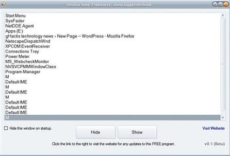 Hide Windows Ghacks Tech News
