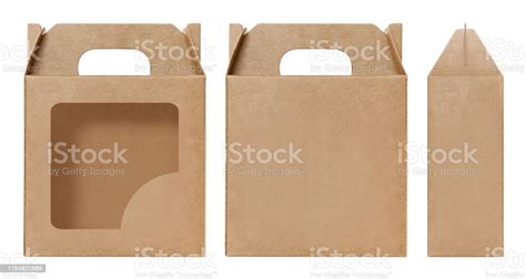 상자 갈색 창 모양 컷 아웃 포장 템플릿 빈 크 래 프 트 상자 골 판지 고립 된 흰색 배경 상자 종이 크 래 프 트 천연 소재 선물 상자 갈색 종이 산업 포장 판지에서 0