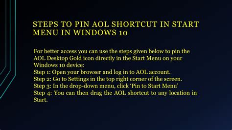 Ppt How To Add Or Create Aol Desktop Gold Icon Shortcut Powerpoint