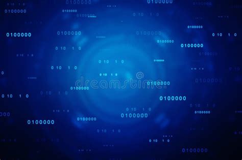 Flowing Number One And Zero Text In Binary Code Format In Technology