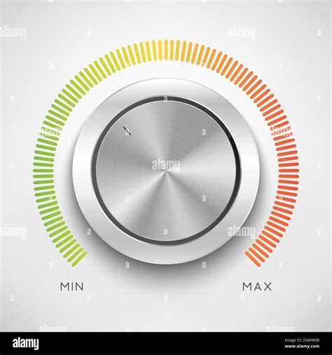 realistic metal control panel tumbler music audio sound volume knob