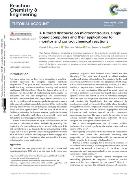 Pdf A Tutored Discourse On Microcontrollers Single Board Computers And Their Applications To
