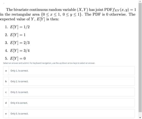 solved the bivariate continuous random variable x y has