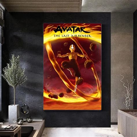 Aang Fire Avatar The Last Airbender Wall Art Avatar The Last Airbender Store