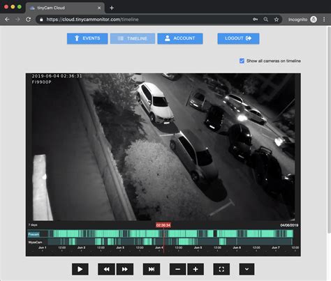 tinycam cloud now allows viewing multiple cameras timelines enable