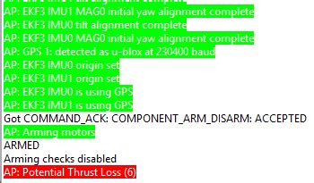 Thrust Loss Error Prevents Arming With SITL Issue Microsoft AirSim GitHub