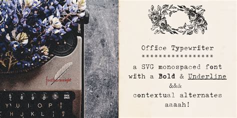 Office Typewriter Underlined Svg Regular Font