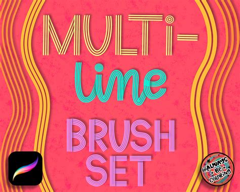 Procreate Multi Line Brushes Lettering Brushes To Etsy