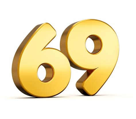Premium Photo 3d Illustration Of Golden Number Sixty Nine Or 69