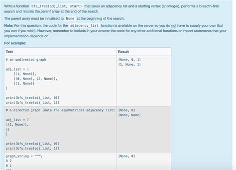 Solved Write A Function Adjacencylistgraph Str That Takes