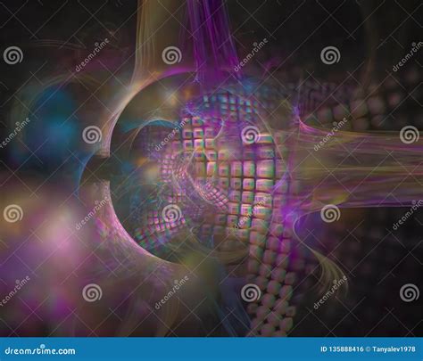 Fractal Digital Sparkle Effect Curve Unique Magic Pattern Dynamic Stock