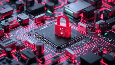 Digital Links And Locks Symbolize Cybersecurity And Data Protection