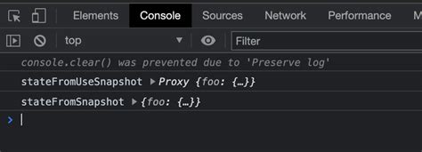 return value of usesnapshot is not plain immutable object · issue 158