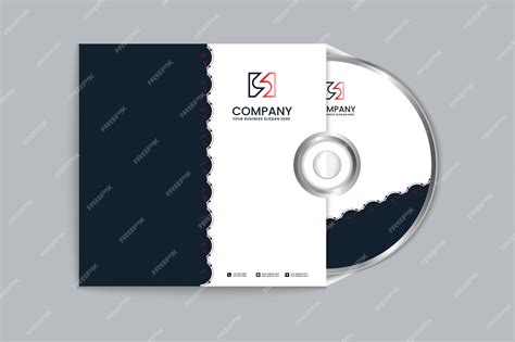 현대 비즈니스 Cd 표지 및 레이블 템플릿 디자인 프리미엄 벡터