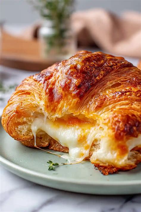Golden Croissant Grilled Cheese Theamazingfood