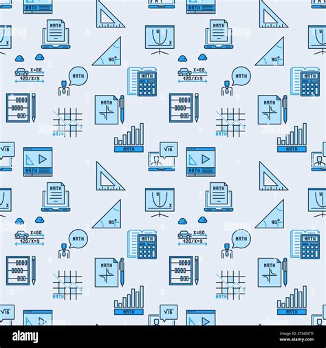Math Modern Vector Seamless Background Mathematics Concept Colored
