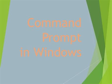 Command Prompt Presentation Pptx Operating Systems Computer Software And Applications